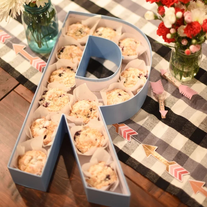 Custom unique letter A-Z shape packaging flower boxes luxury with ...