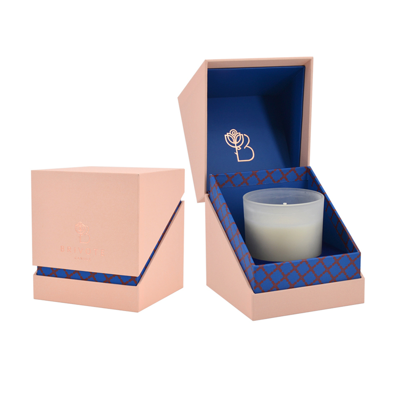 Custom Size Logo Candle Gift Box Packaging Luxury Gift Shipping Box Matte Custom Luxury Candle ...